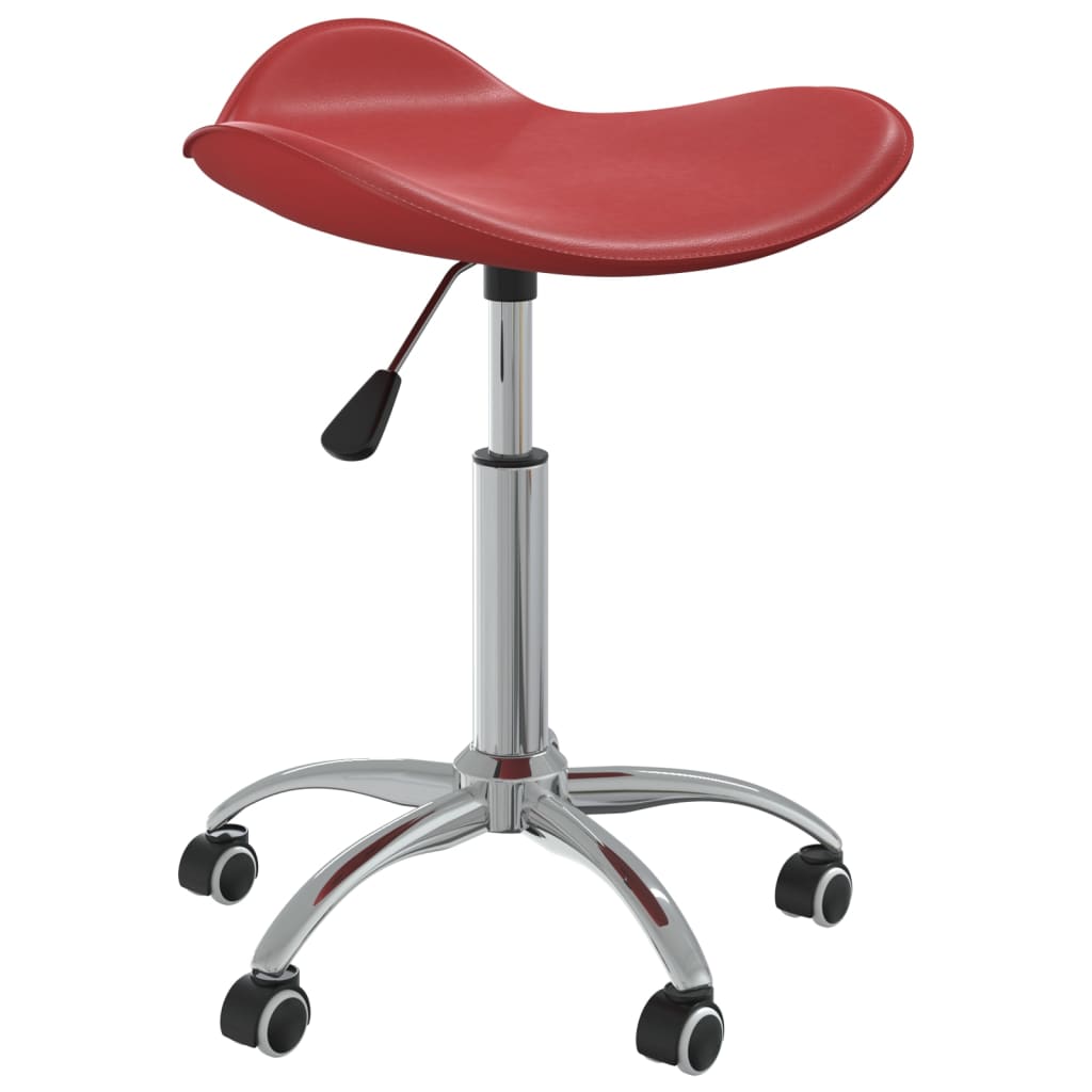 Chaise pivotante à dîner Rouge bordeaux Similicuir | Leroy Merlin