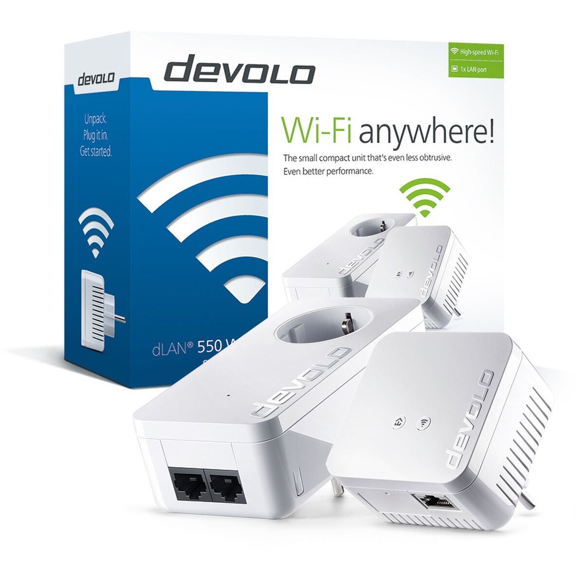 Adaptateur PLC devolo DLAN 550 WIFI STARTER KIT | Leroy Merlin