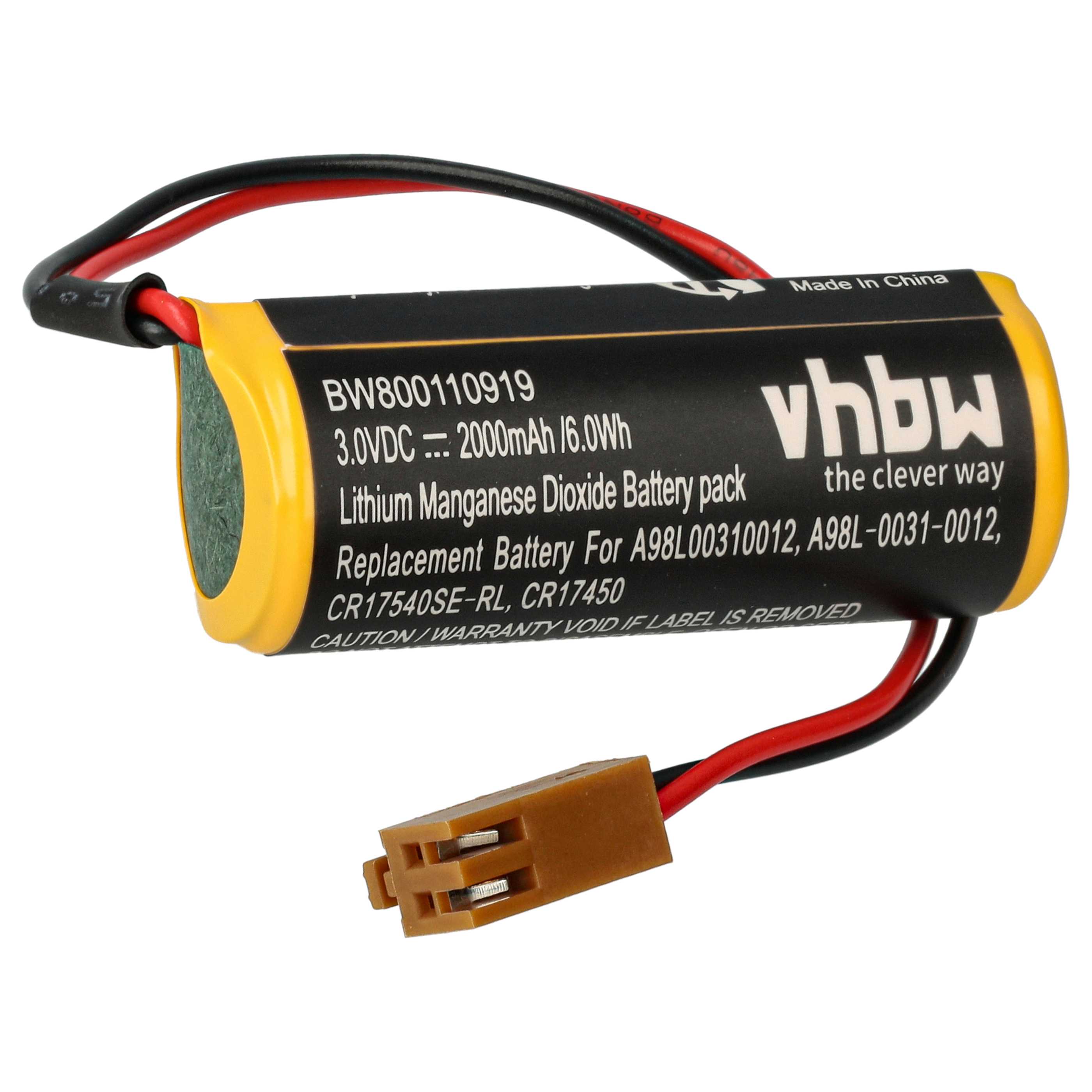 Vhbw Batería compatible con GE Fanuc Stand-Alone controlador de periférico (2000 mAh, 3 V, Li ...