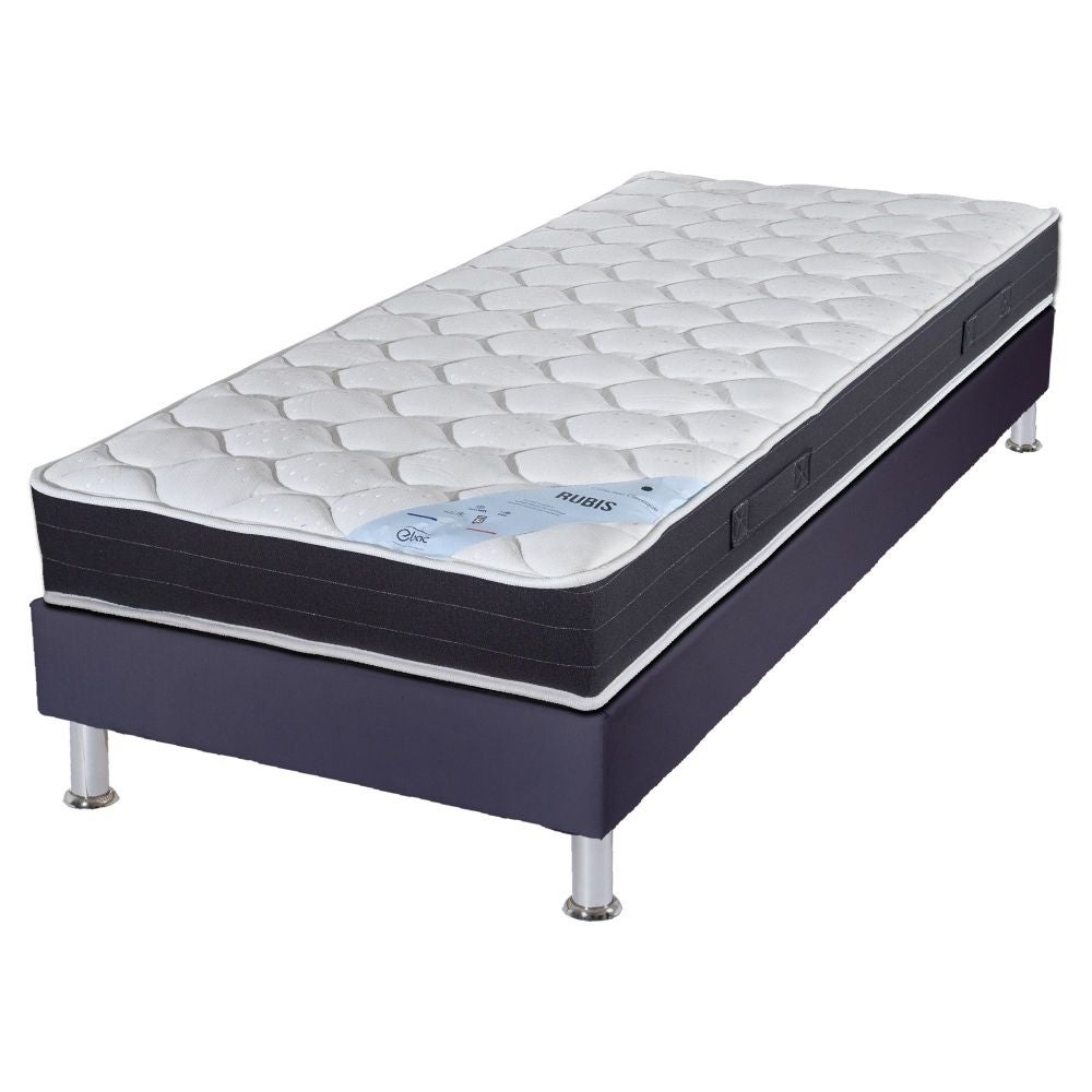 Matelas ressort + Sommier Omega Volcan 80x200 Rubis - H. 21 cm ...