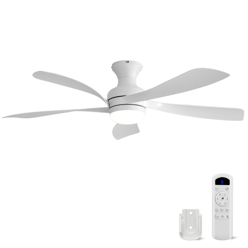 Ventilateur de plafond 132cm LED dimmable télécommande 5 pales moteur ...