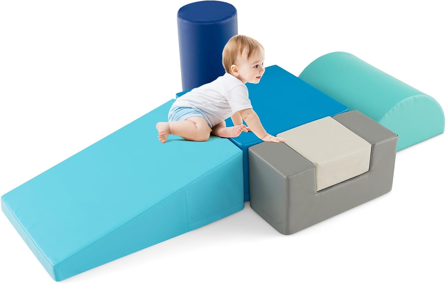 6 Pcs Parcours de Motricité Bébé, Module Motricité Bébé en Mousse,avec ...