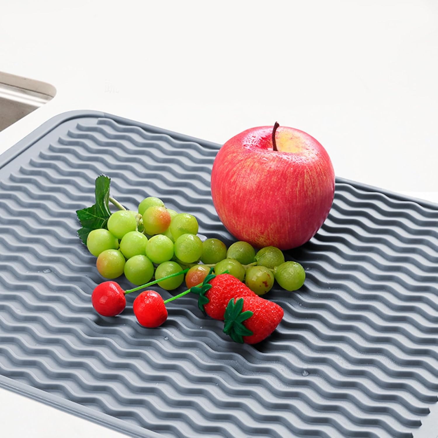 Escurreplatos plegable de 30 × 15 cm, resistente al calor, color gris ...