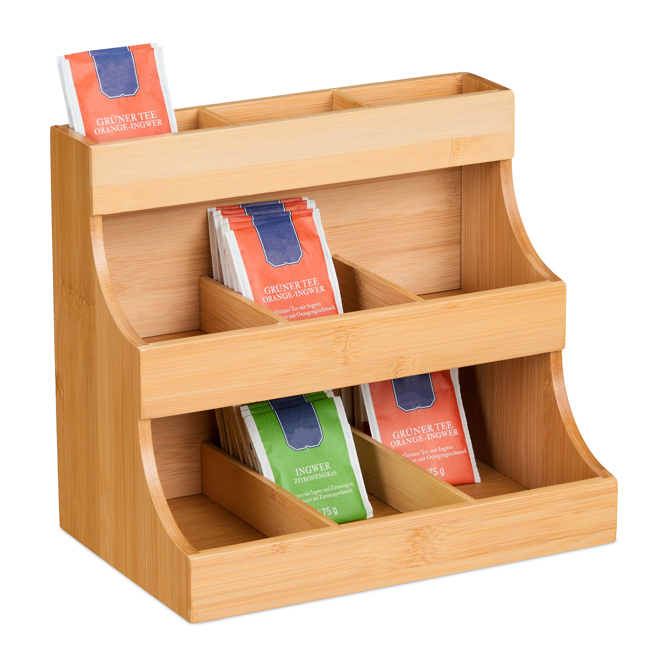 Scatola Organizer 9 Scomparti Porta Bustine da Tè e Tisane, 24x26x17 ...