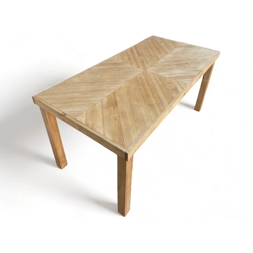 RAW WOOD® Table à manger avec plateau chevrons | Modèle Hakkoda ...