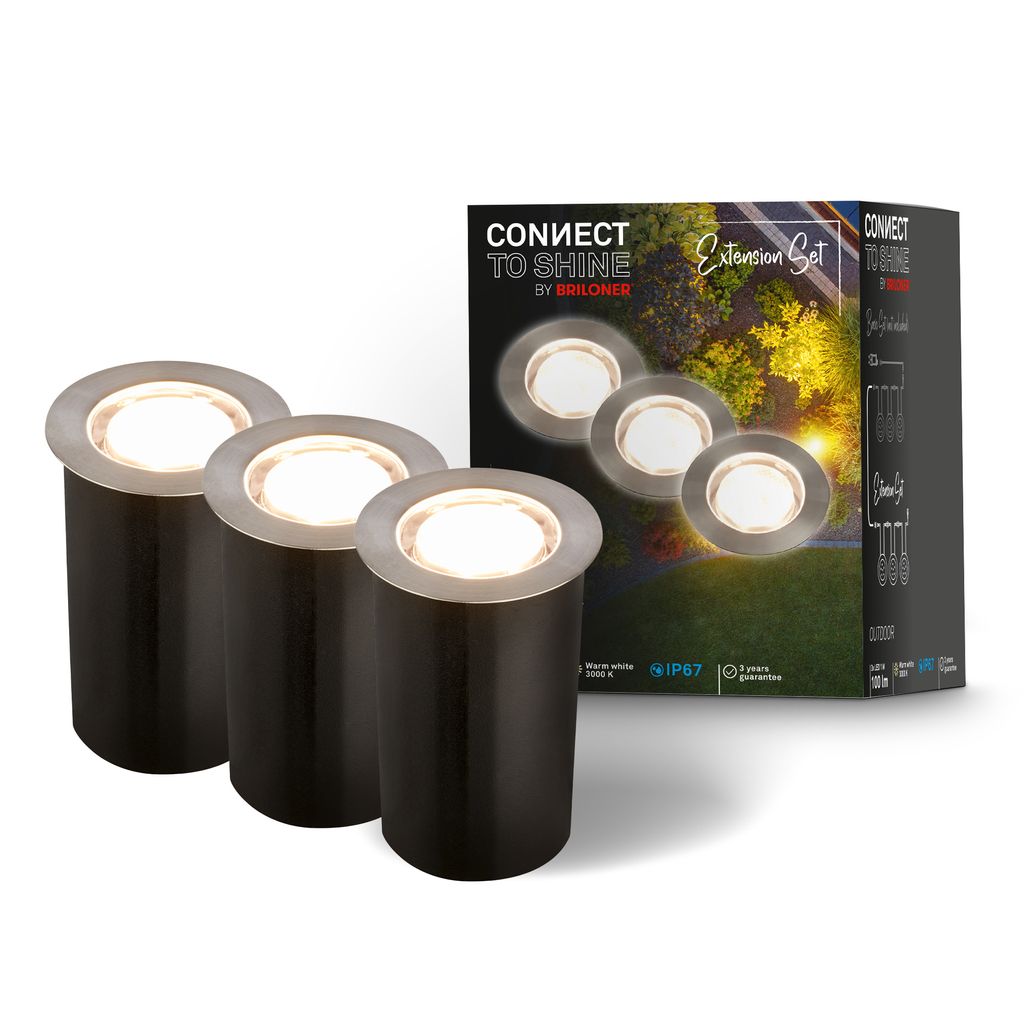 CONNECT TO SHINE Kit d'extension Tilia avec 3 spots LED encastrables au ...