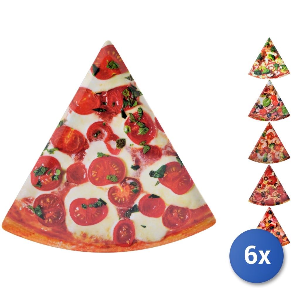 6x Piatti Pizza Triangolare In Melamina Cm 22X22, Rombo | Leroy Merlin