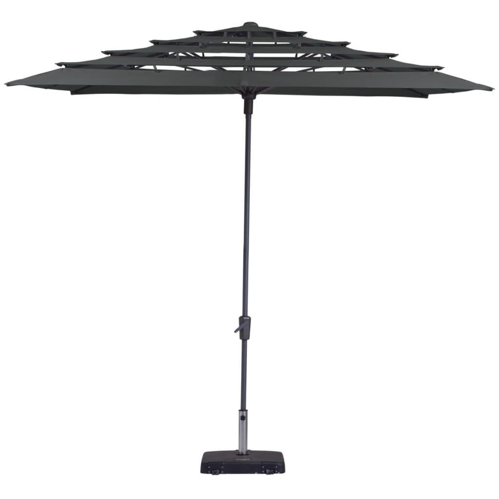 Parasol Syros 280 cm structure ouverte Gris Carré Madison | Leroy Merlin
