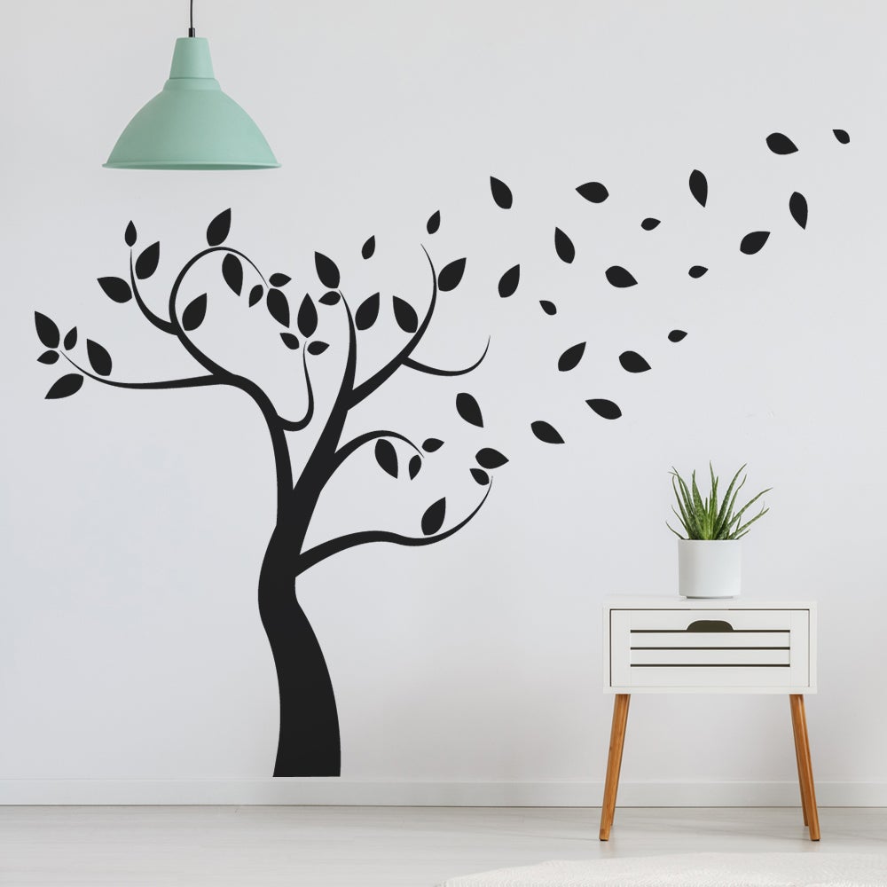 Sticker Mural - Arbre 3617680248997 - Noir - 287x371 cm | Leroy Merlin