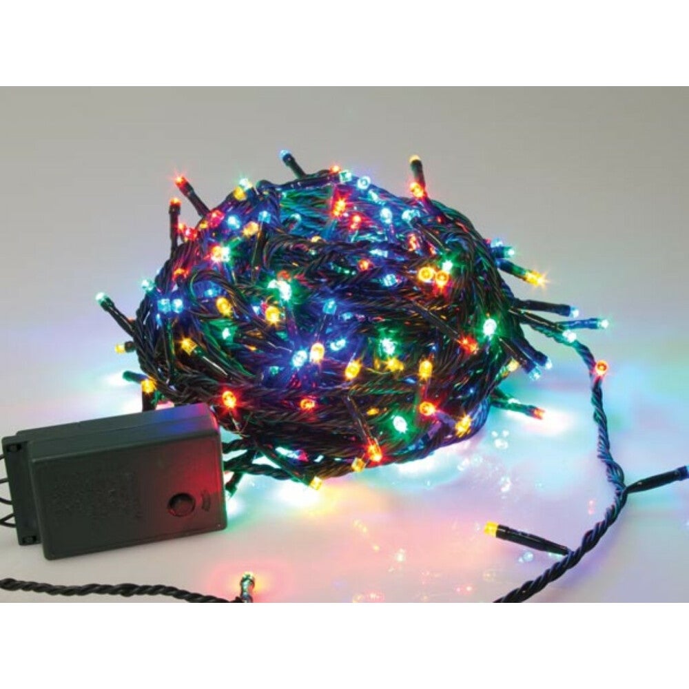 Sparkle Light LED - 20 m - 300 lampes multicolores - fil vert ...