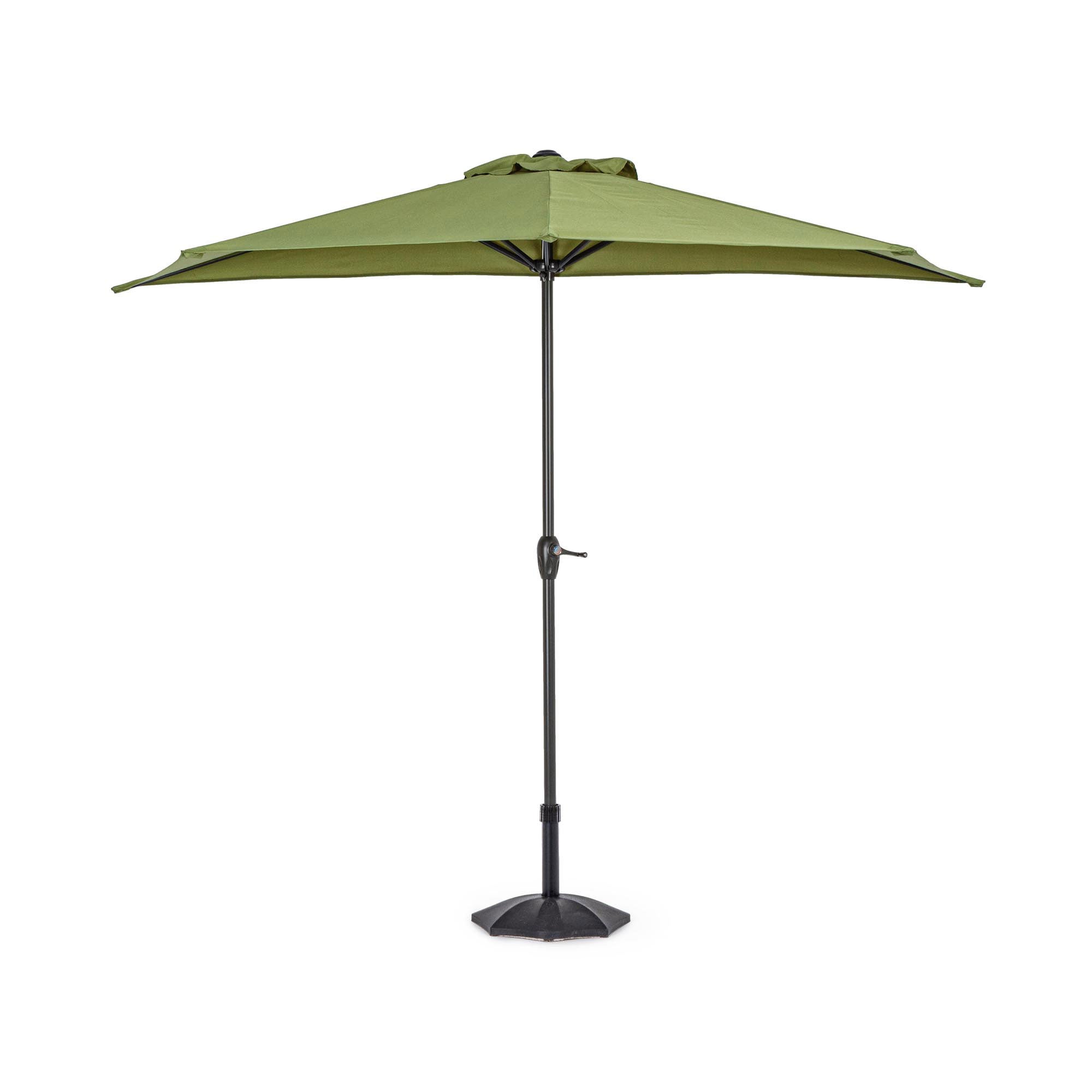 Demi-parasol 270x135x232 cm en toile vert olive - PARAZ | Leroy Merlin