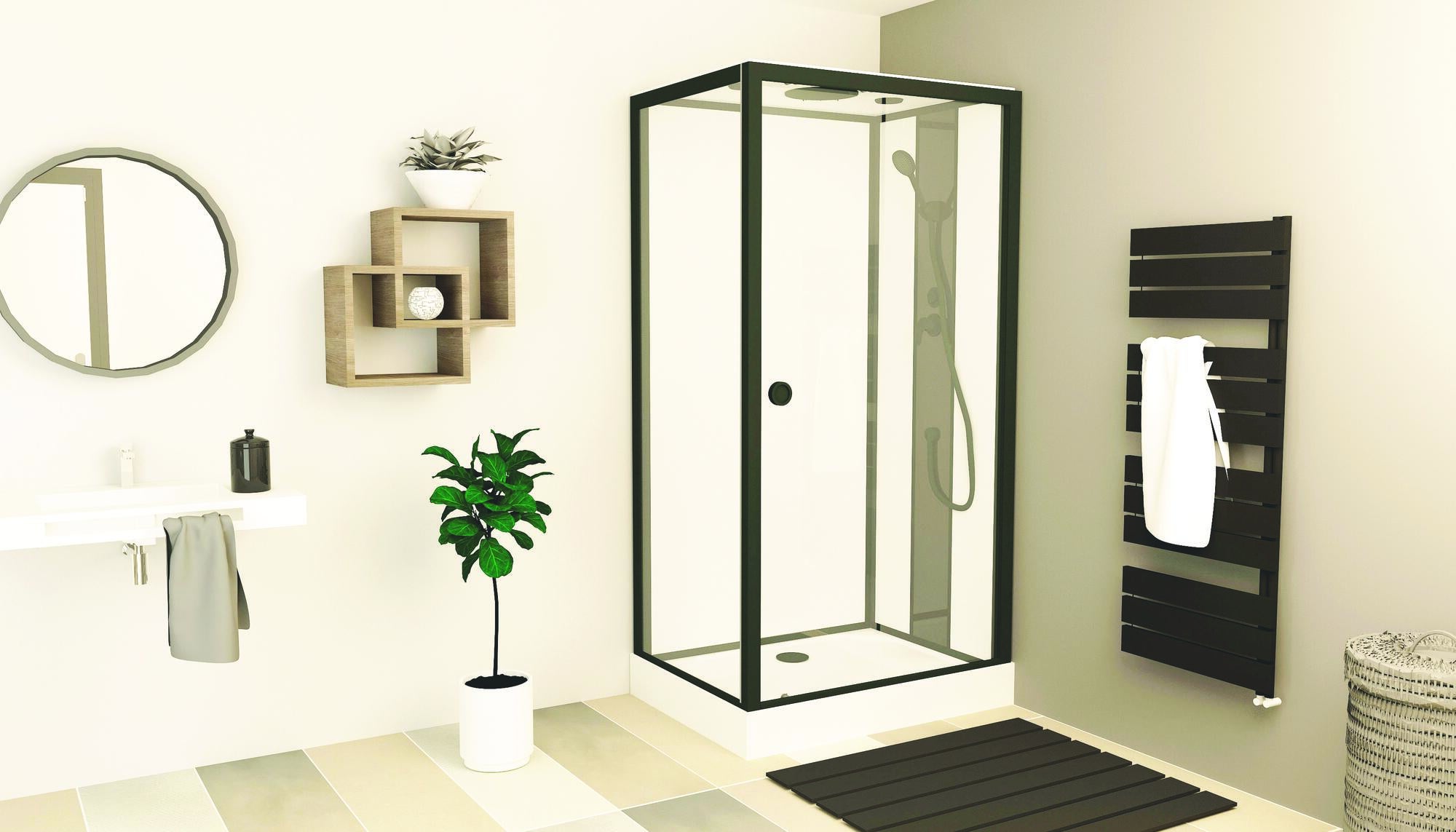 ONDEE ZEN - Cabine de douche GONEA - 110 x 80 cm - Accès de face ...