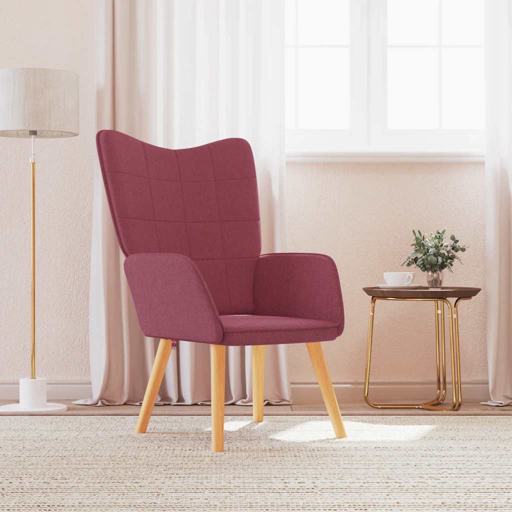 Sillón de relax de tela color rojo tinto | Leroy Merlin