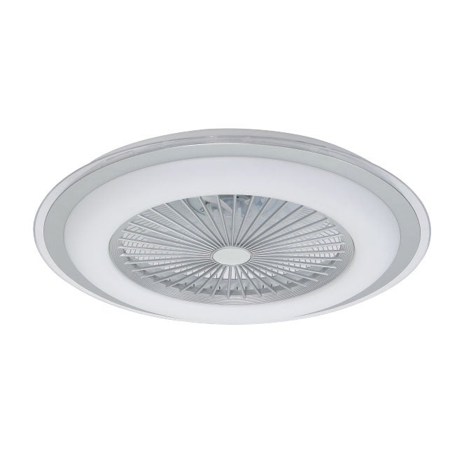 VENTILADOR DE TECHO CON LUZ LED MODELO BISE PLATA | Leroy Merlin