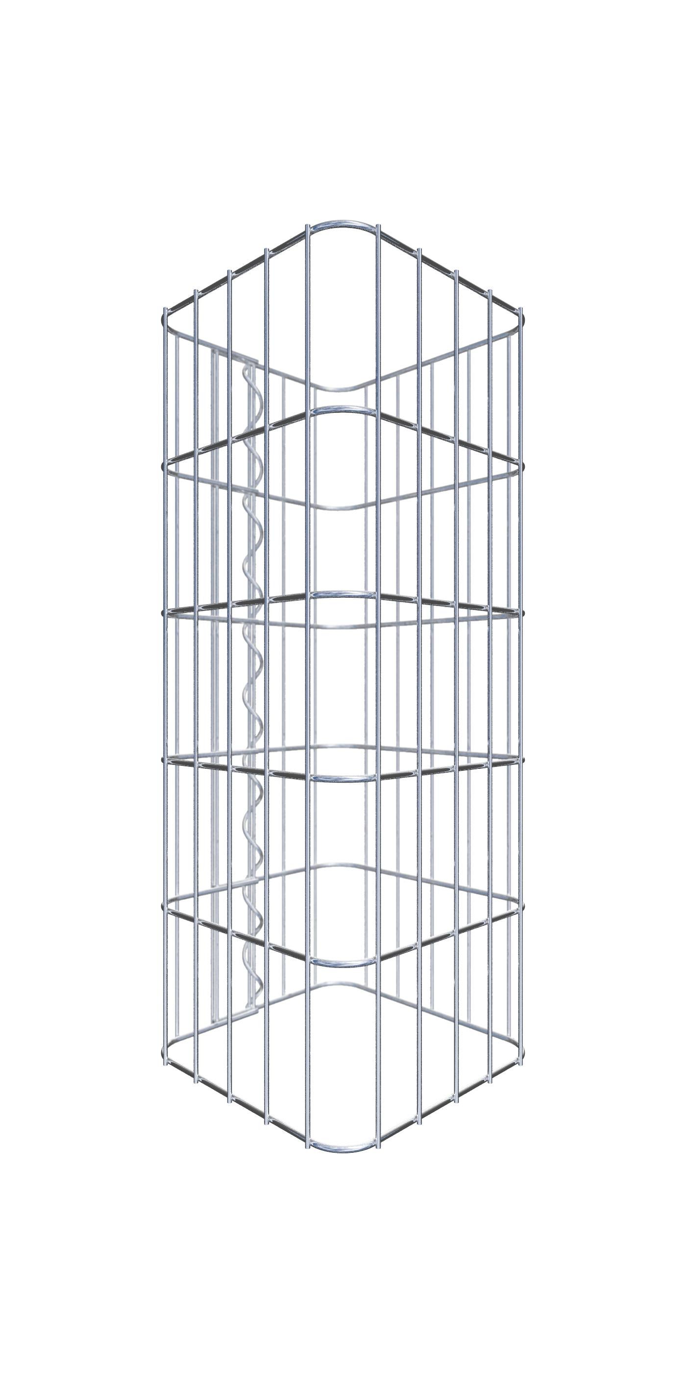 Colonne de gabion carrée, 27 cm x 27 cm, mailles 5 x 10 cm - hauteur ...