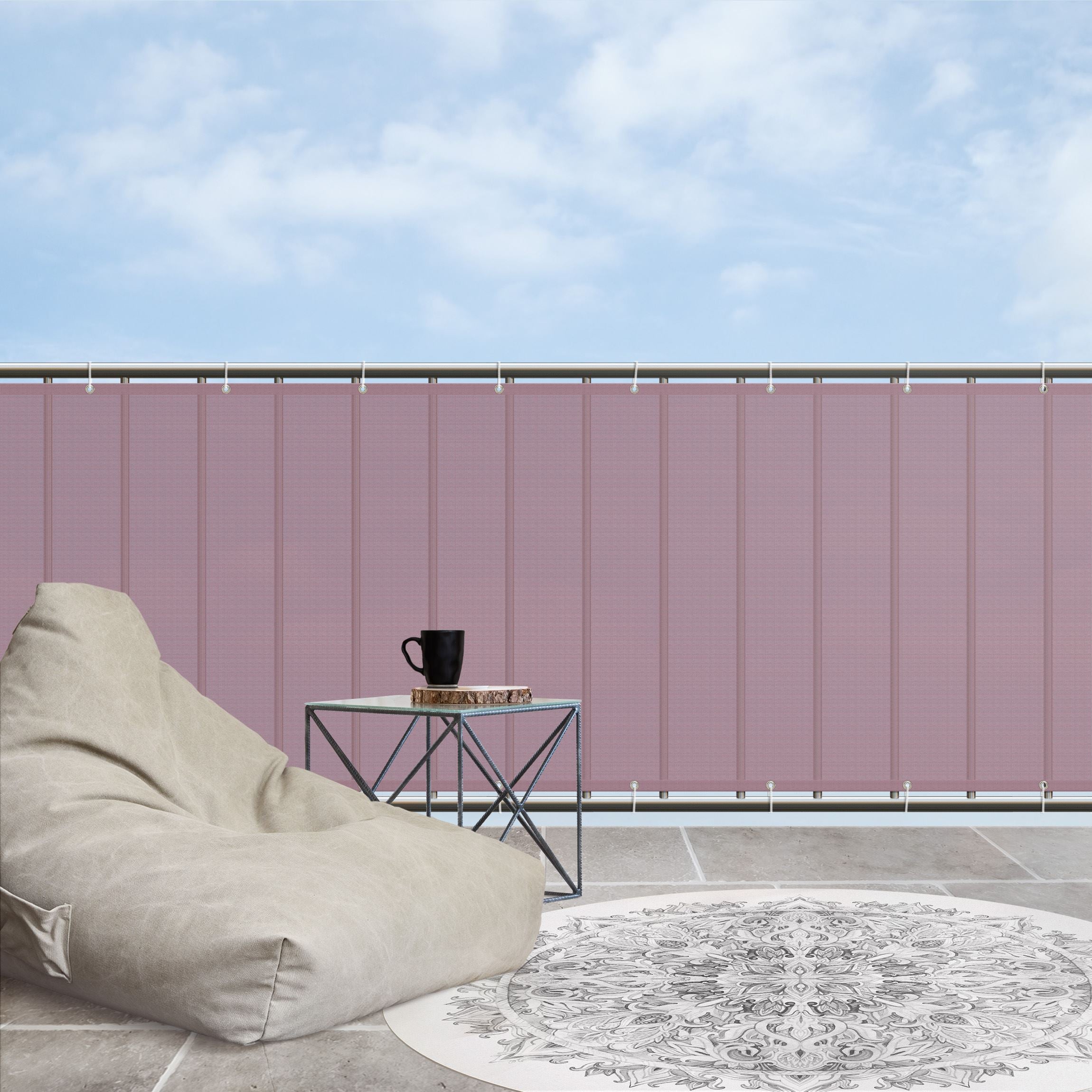 Brise-vue pour balcon - Mauve 550 x 100 cm | Leroy Merlin