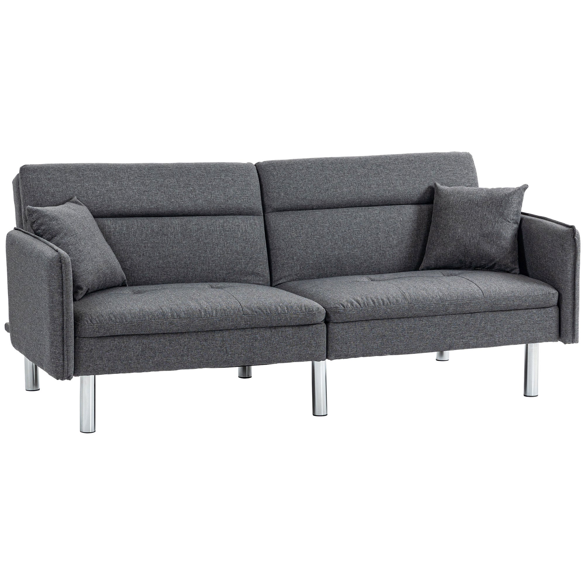 Canapé convertible inclinable 3 places style contemporain gris | Leroy ...