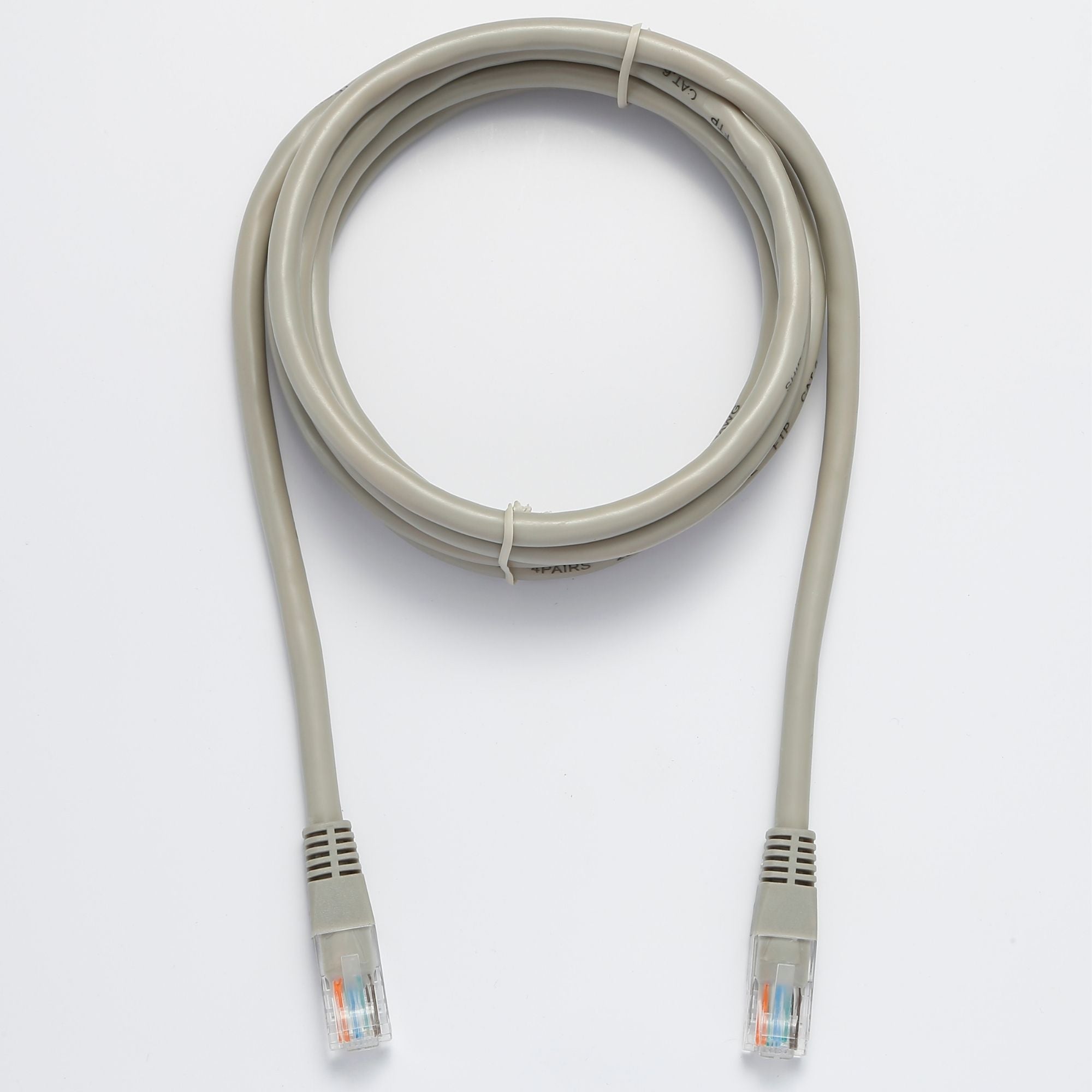 Câble RJ45 droile mâle 2m blindage U/UTP - CAT 6 - coloris gris | Leroy ...