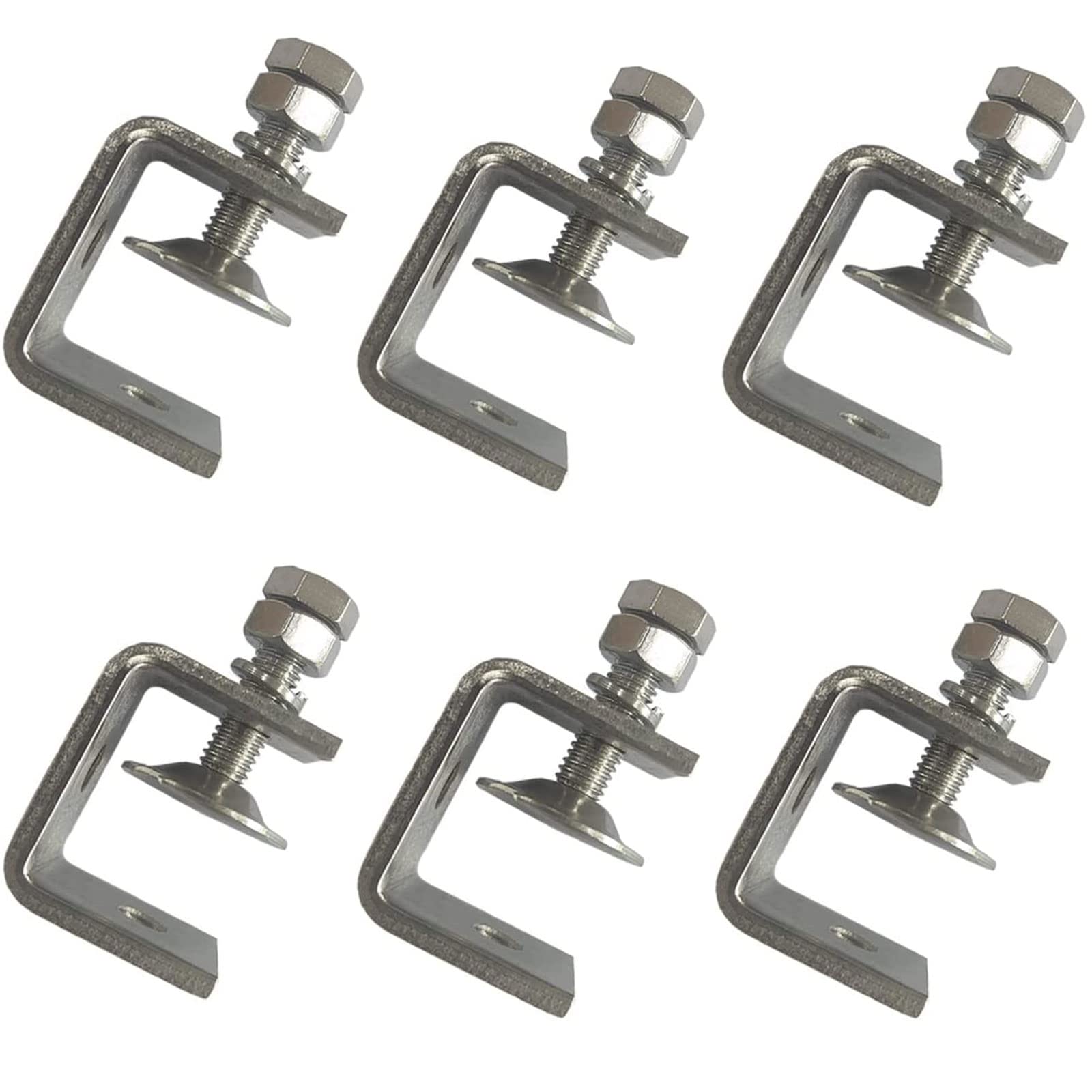 Generic 2TE8163-Square Clip 6 Morsetto a C in Acciaio Inox 6, Acrilico ...
