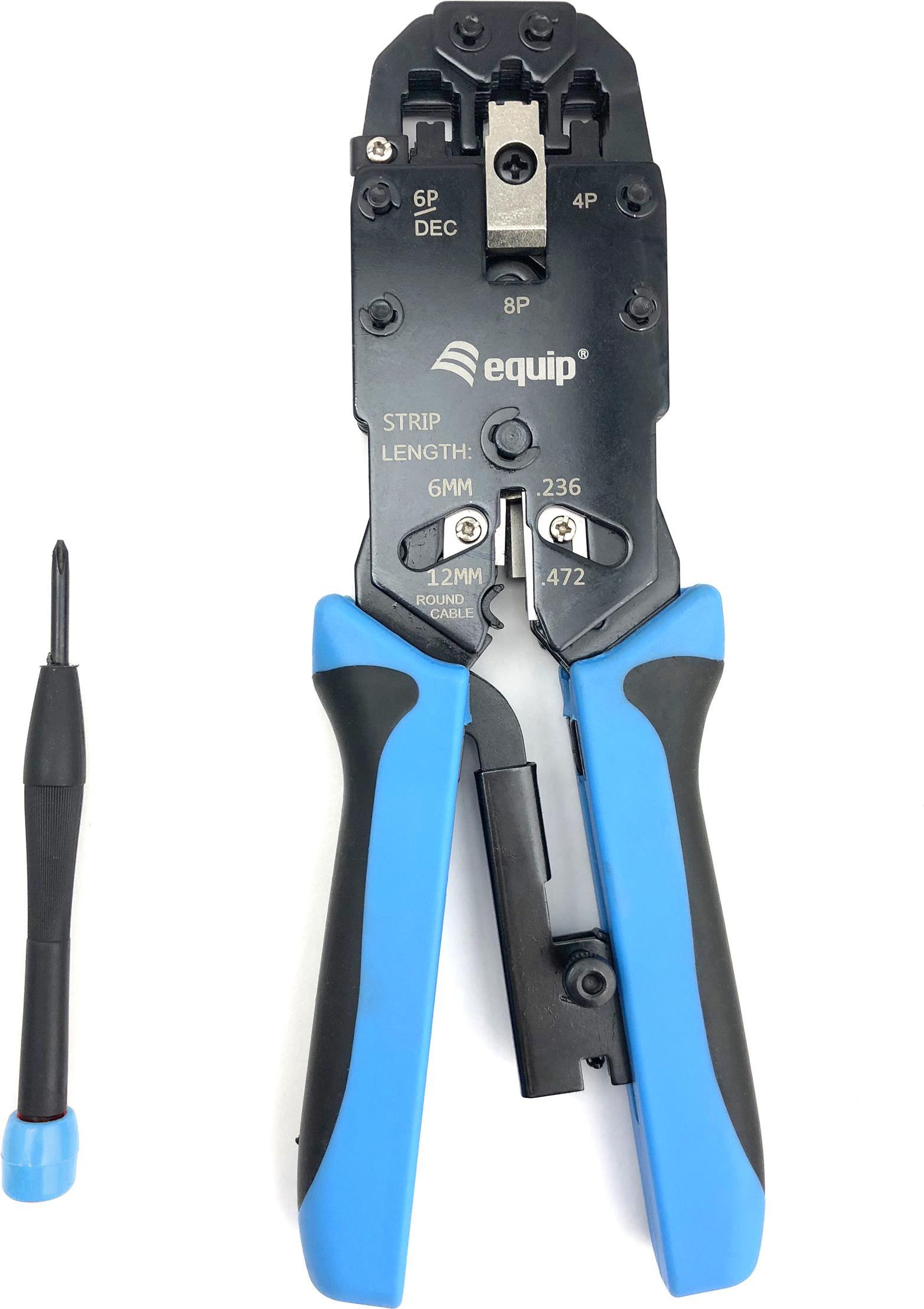 CRIMPADORA PROFESIONAL RJ11-RJ12-RJ45 EQUIP 129409 | Leroy Merlin