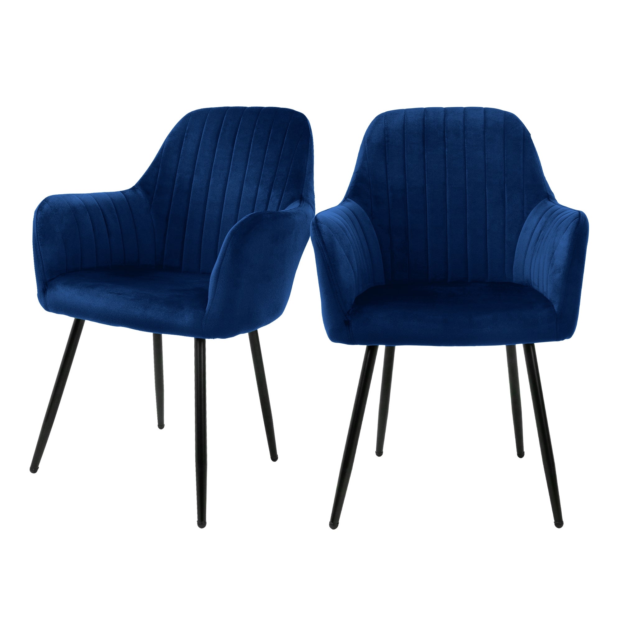 ML-Design Lot de 2 chaises de salle à manger avec dossier et accoudoirs ...