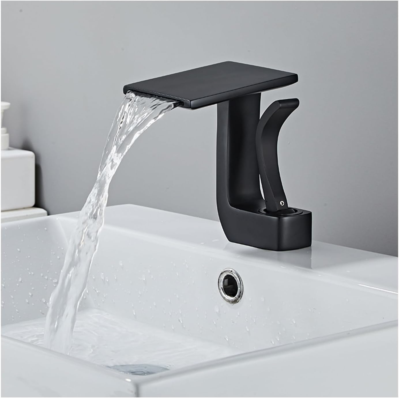 Robinet cascade pour lavabo de salle de bain, eau chaude et froide ...