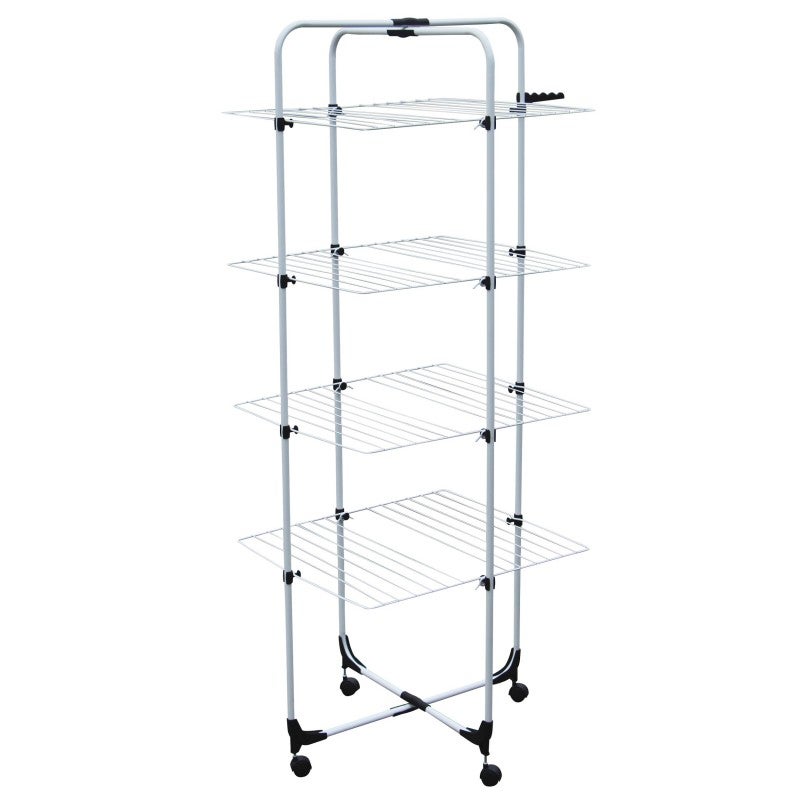 Etendoir Tour 4 Niveaux 40M Acier Blanc MSV | Leroy Merlin