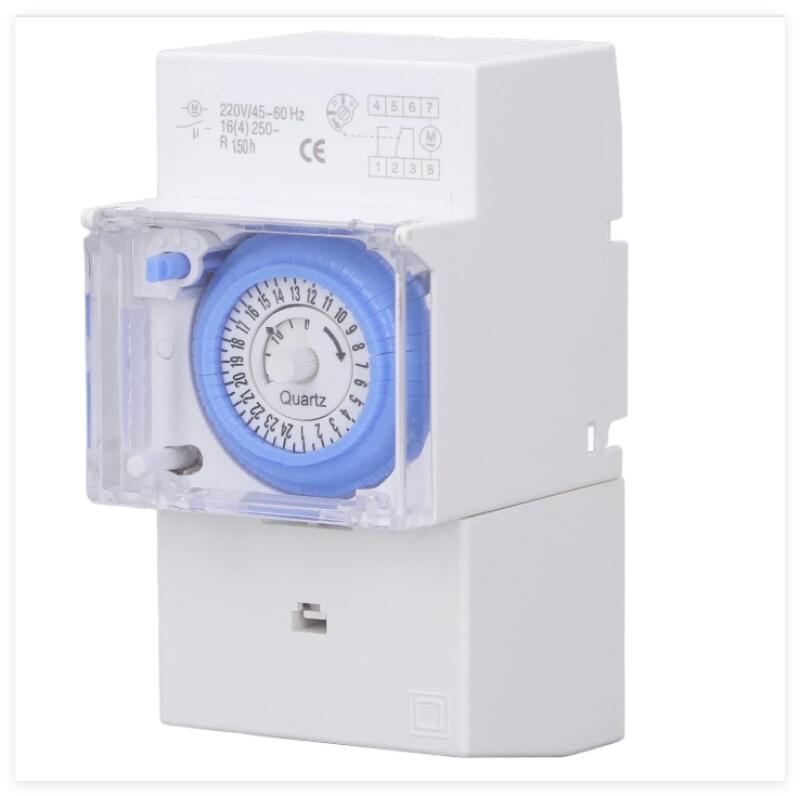 AC230V-Minuterie Mécanique Étanche, Horloge Programmable 24h Programmateur pour Chauffe Eau ...