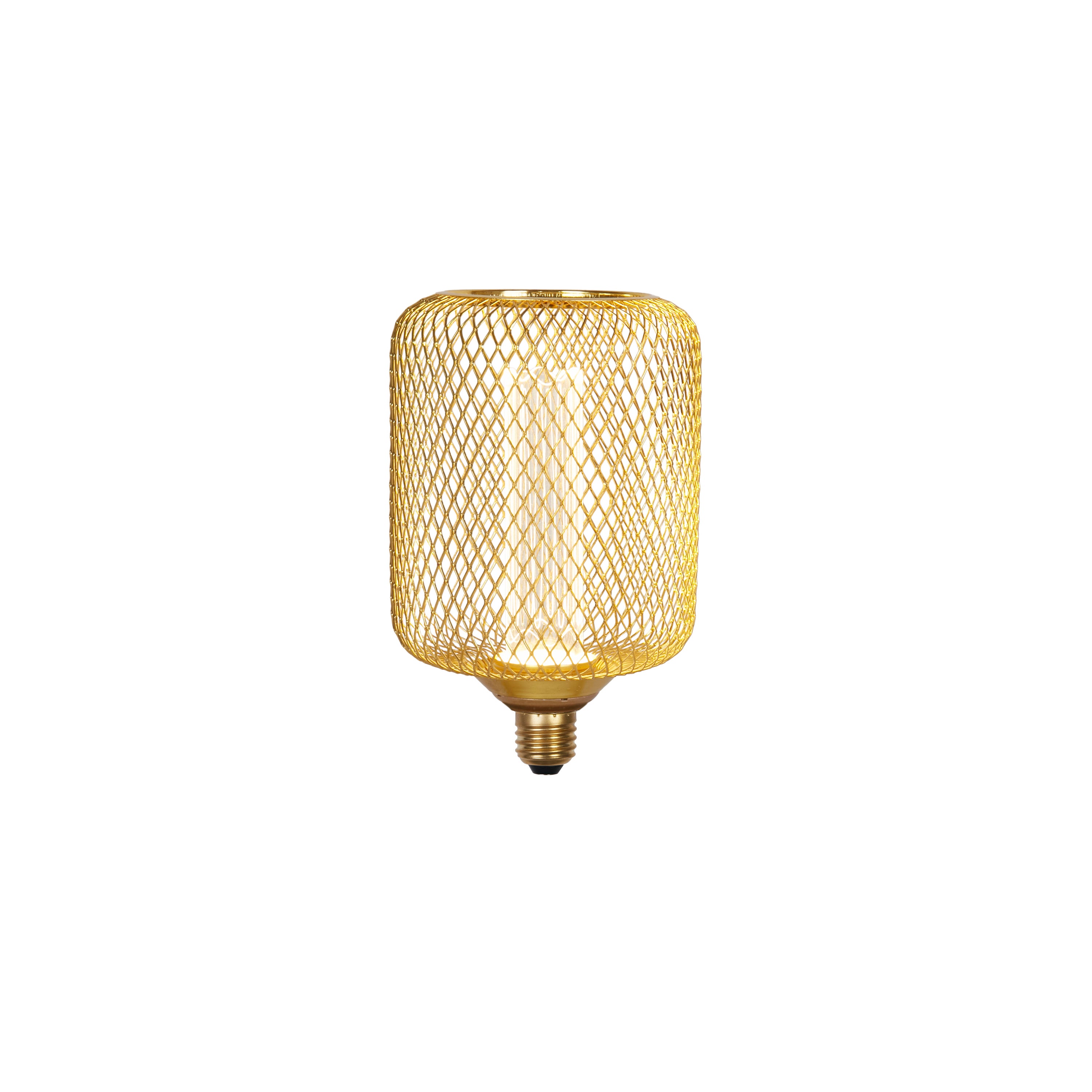 WIRE MESH DRUM Ampoule LED maille doré | Leroy Merlin