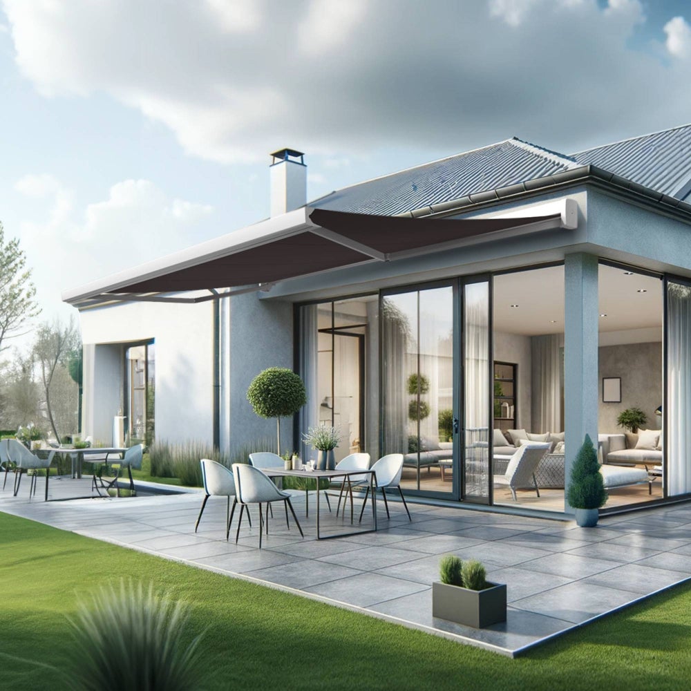 Store banne coffre AMURI 4.80 x 3.50m (Motorisé à interrupteur ...