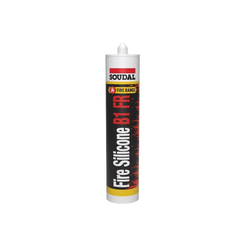 Mastic Fire Silicone B1 FR gris 300ml SOUDAL 147412 | Leroy Merlin