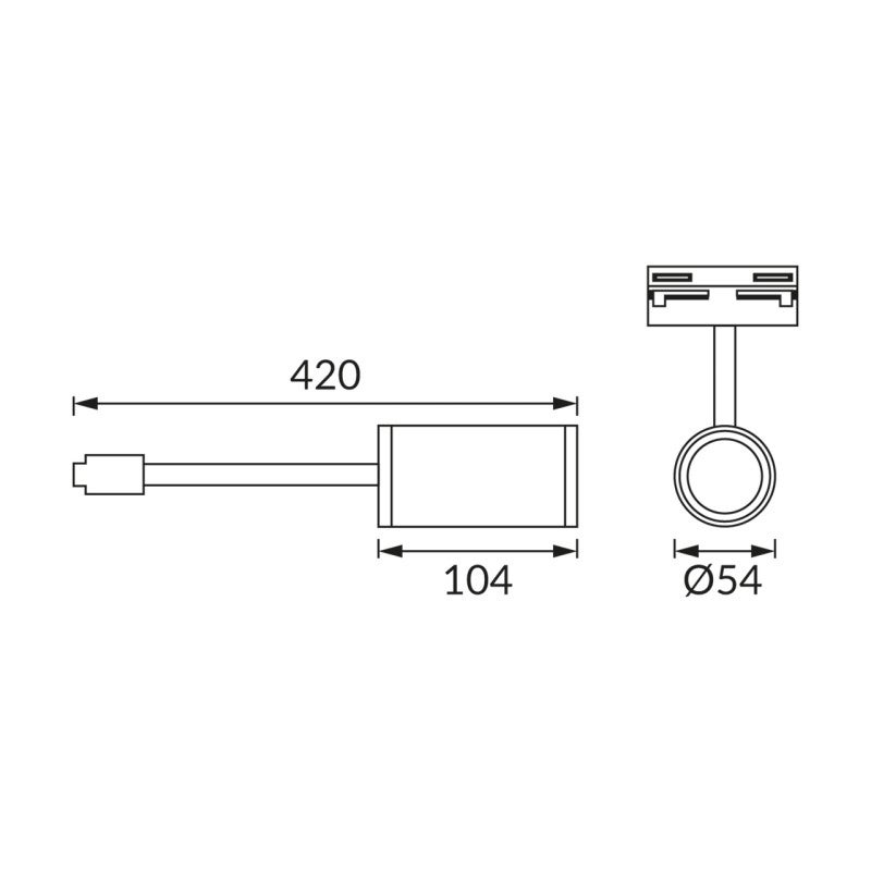 Spot On Rail Megan Tra 42 - GU10 - Blanco - Orientable - 35W - 420mm ...