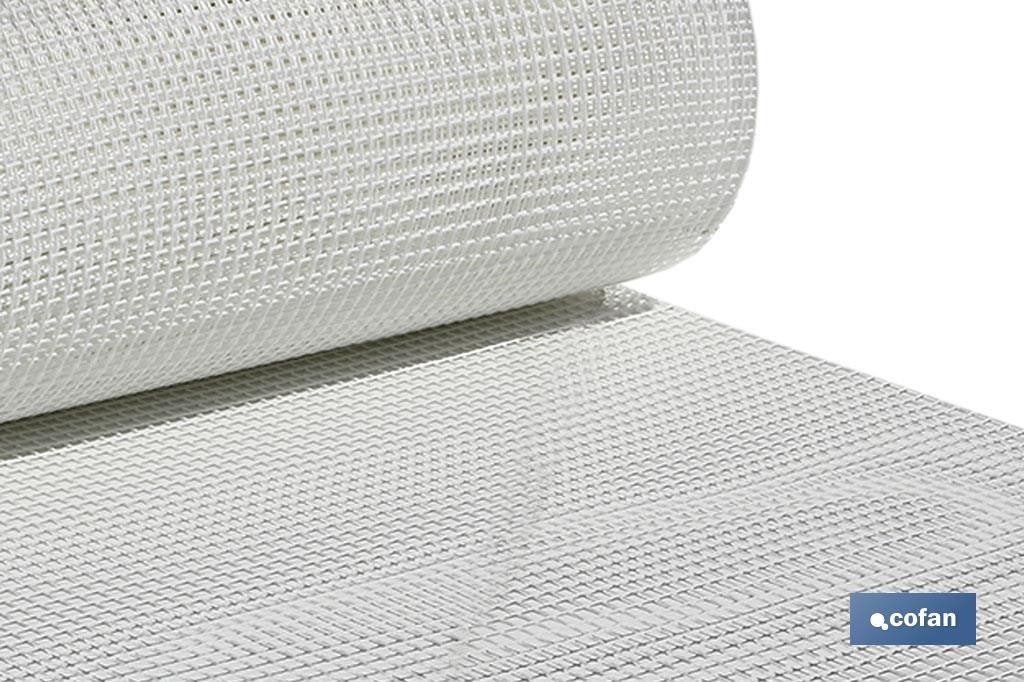 Malla de PVC | Hueco cuadrado de 10 mm | Color blanco | Medida 1 x 25 m ...