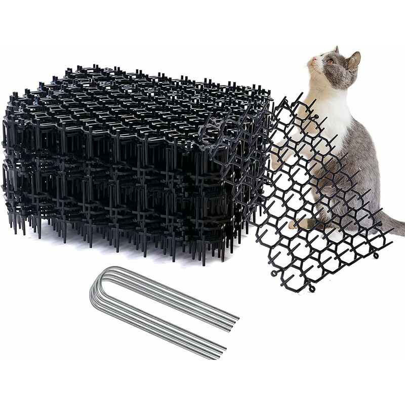 Filet Anti-Chat avec Pointes 12Pcs Pointes Anti-Chat Tapis Chat en ...