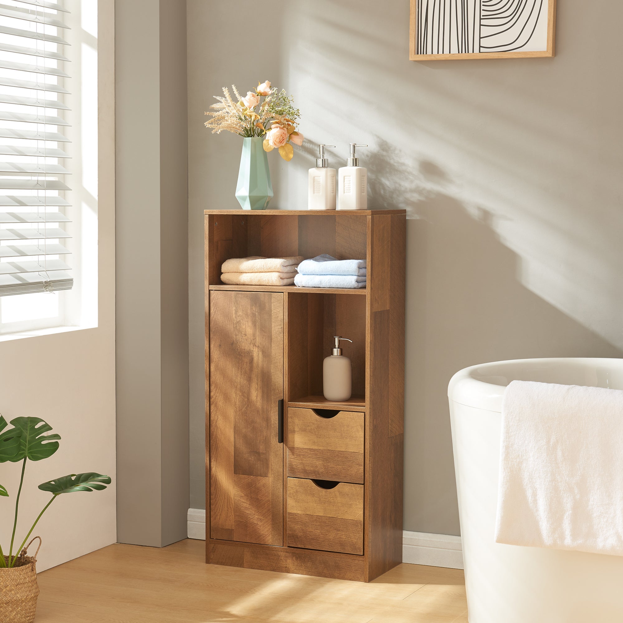 Mueble de baño auxiliar Namsskogan con compartimentos 100x50x25cm ...
