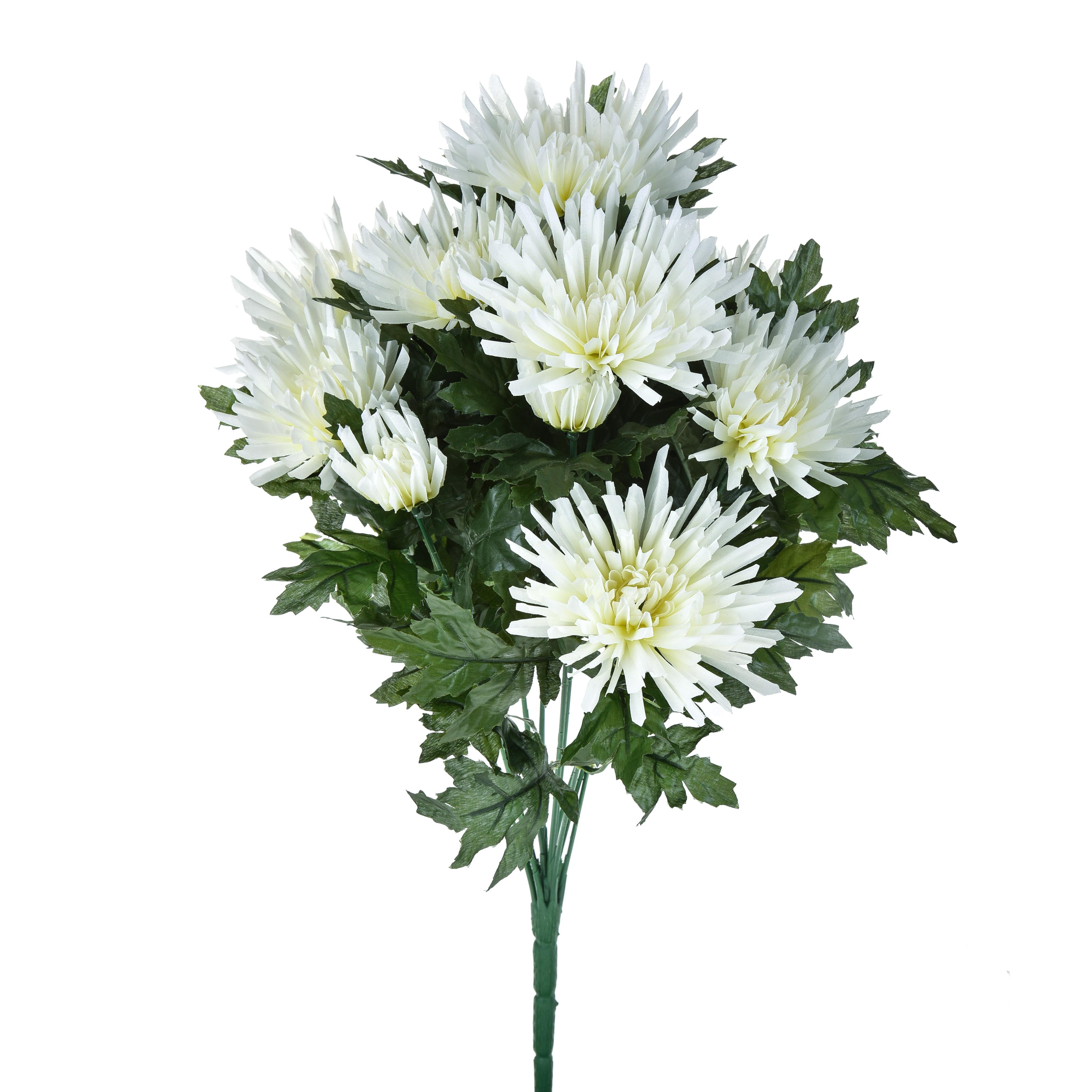 Set 2 Crisantemo Fuji Spider con 12 Fiori H 52 cm | Leroy Merlin