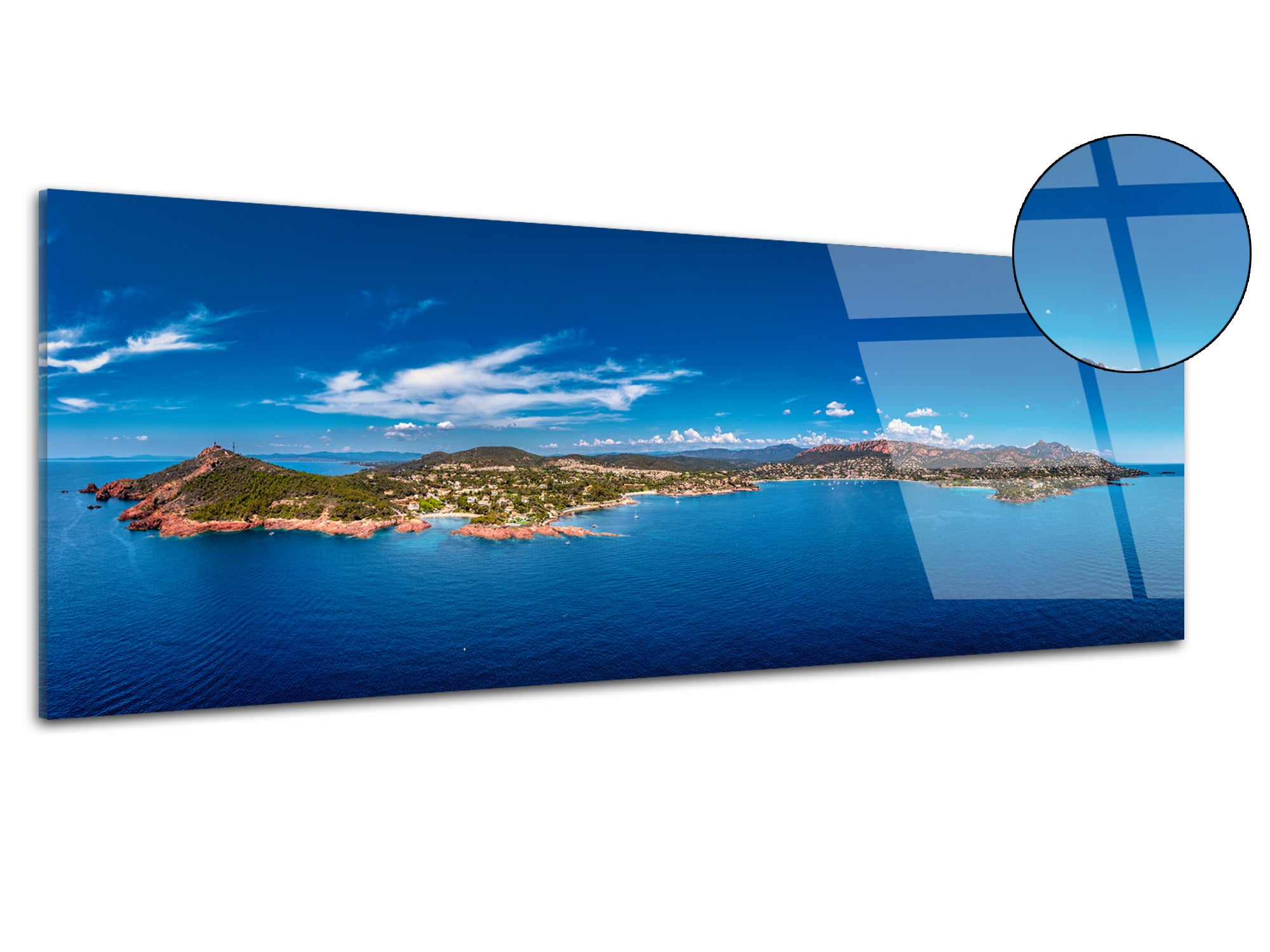 Tableau déco plexiglas panoramique Côte d'Azur | Leroy Merlin