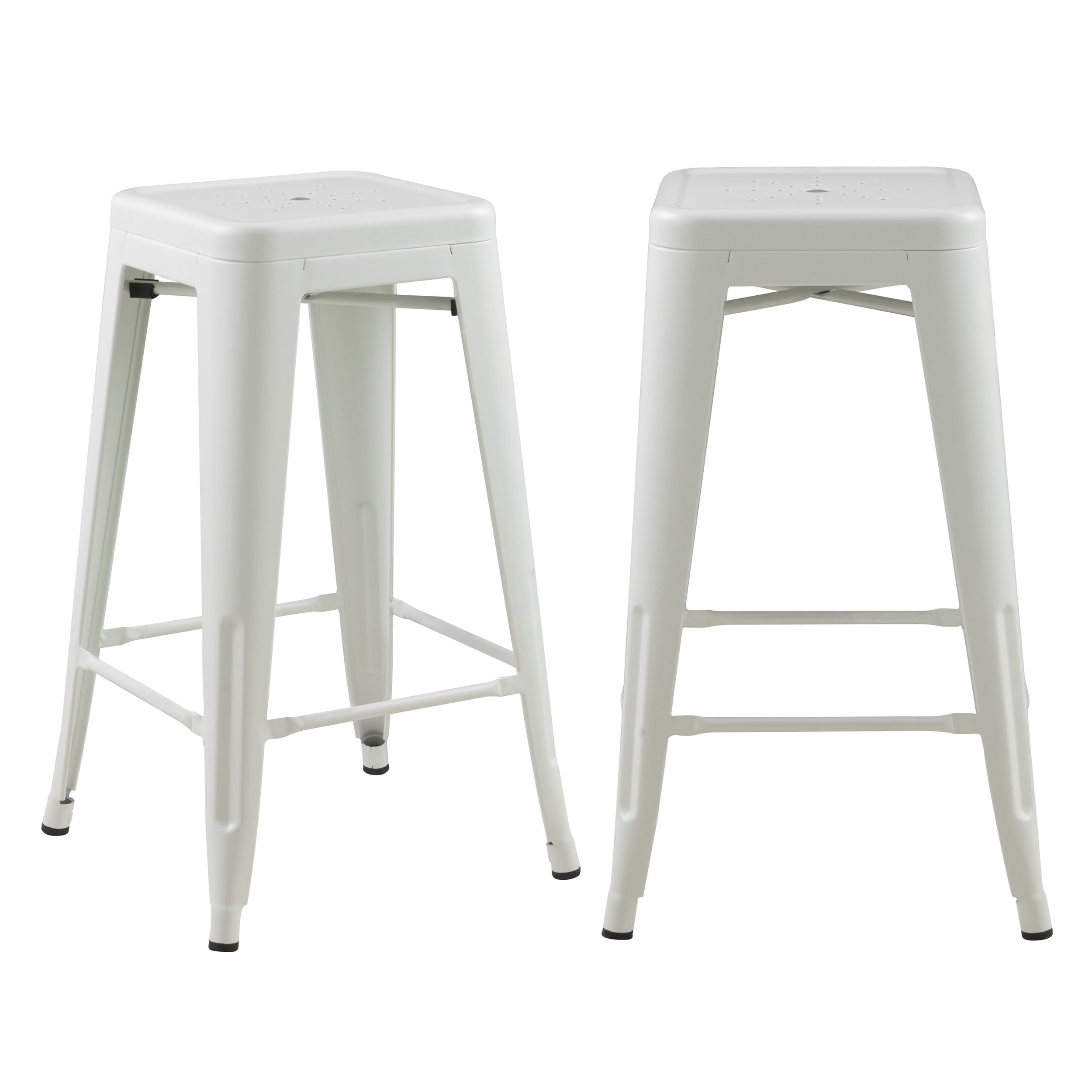 Sedia per isola centrale in metallo bianco opaco 66 cm (set di 2 ...