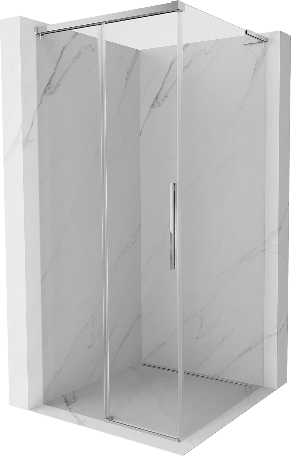 Mexen Rox L kabina prysznicowa rozsuwana 110 x 110 cm, transparent, chrom - 8C2L-110-110-01-00 ...