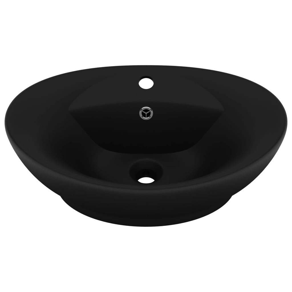 Lavabo ovale de luxe à trop-plein vasque à poser de toilette lave-mains ...