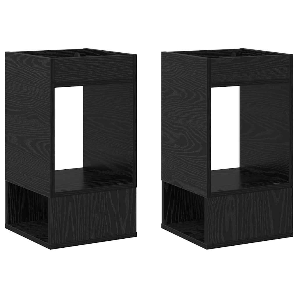 Table d'appoint | Table de canapé | Table auxiliaire 2 pcs Chêne noir ...