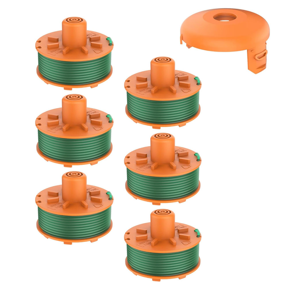 Bobines de rechange pour tondeuse à gazon Gardena 05367-20 et capuchons de bobine 05329-20 (6 ...