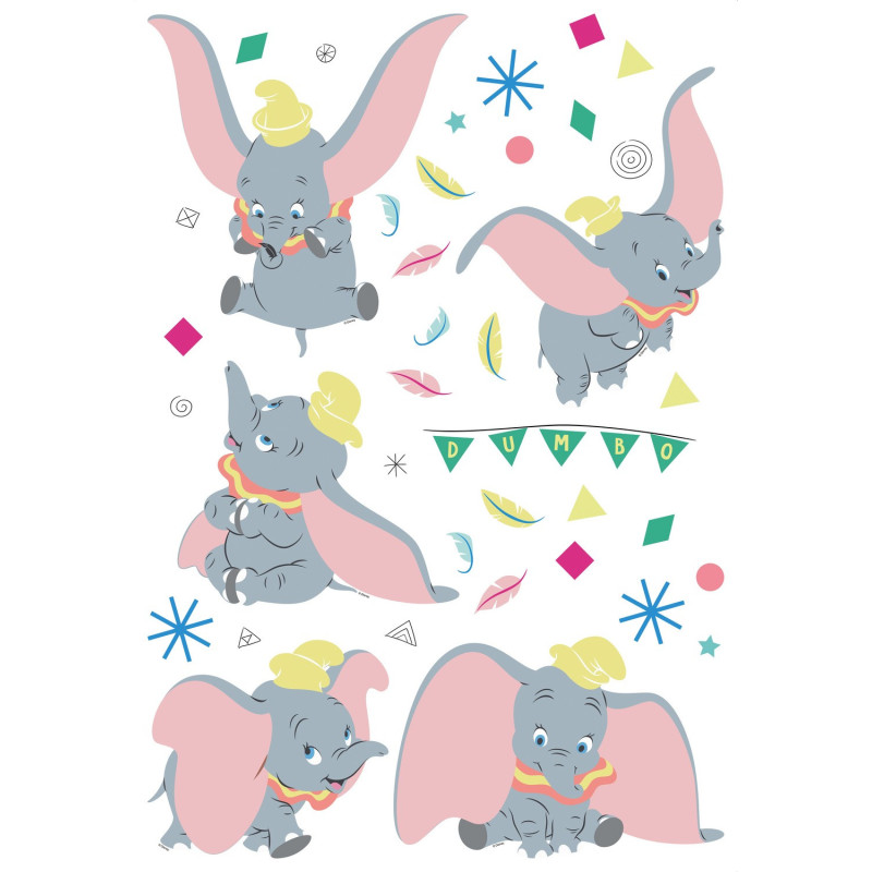 Stickers repositionnables Disney - Dumbo - 42.5CM x 65 CM | Leroy Merlin