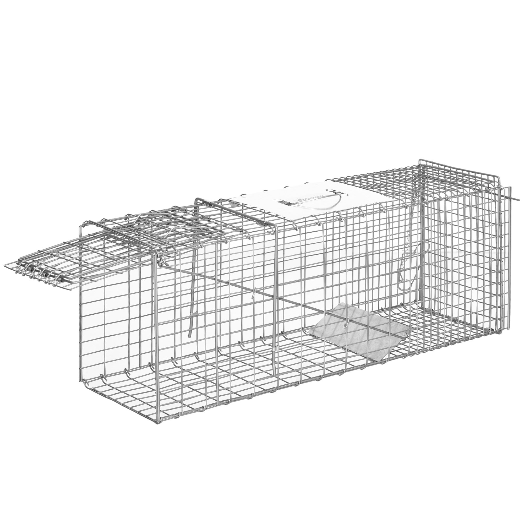 Outsunny Gabbia Trappola per Ratti, Topi e Nutrie Pieghevole in Acciaio ...