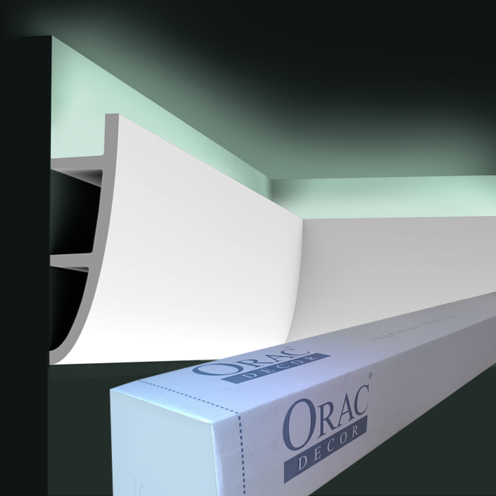 Caja completa de 16 metros Cornisa Iluminación indirecta Orac Decor ...