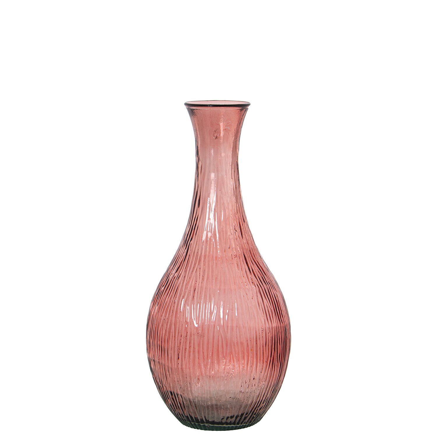 Vase en verre recyclé 75 cm rose | Leroy Merlin