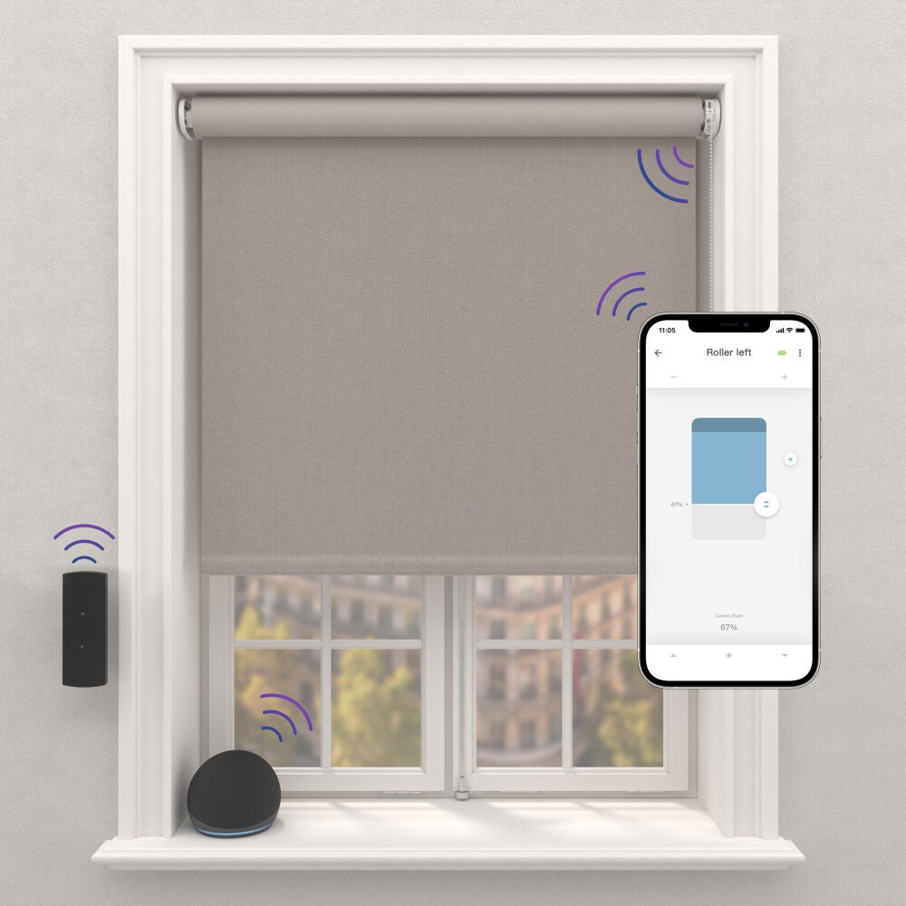 Store enrouleur motorisé occultant - Galet - l.140 x h.190 cm | Leroy ...