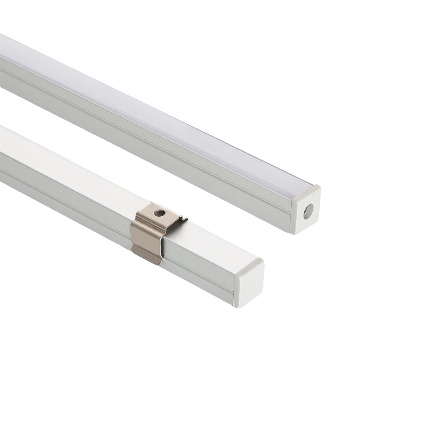 Ledkia Perfil Aluminio Superficie para Tira LED hasta 8 mm con Tapa ...