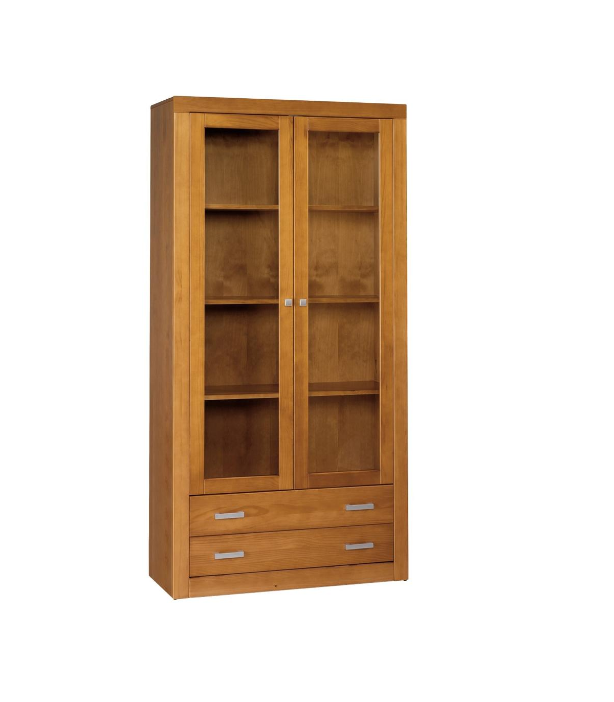Vitrina 2 puertas en madera maciza 200 cm(alto)100 cm(ancho)37 cm(largo ...