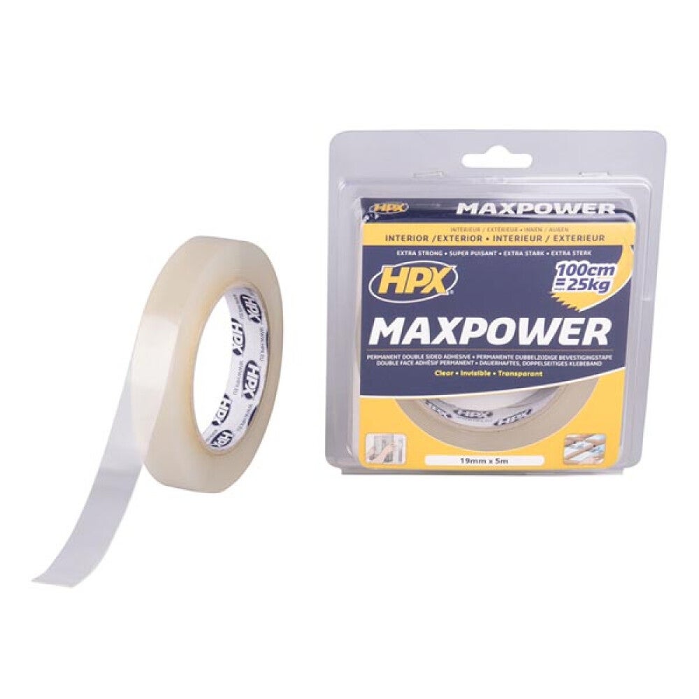 Ruban Max Power Transparent double face - 19mm x 5m | Leroy Merlin